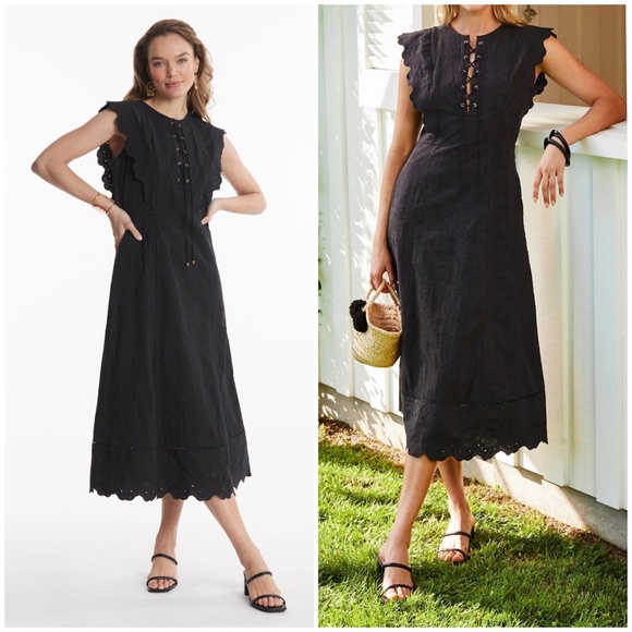 Tyler Boe | Dresses | Tyler Boe Robin Floral Embroidered Eyelet Details ...